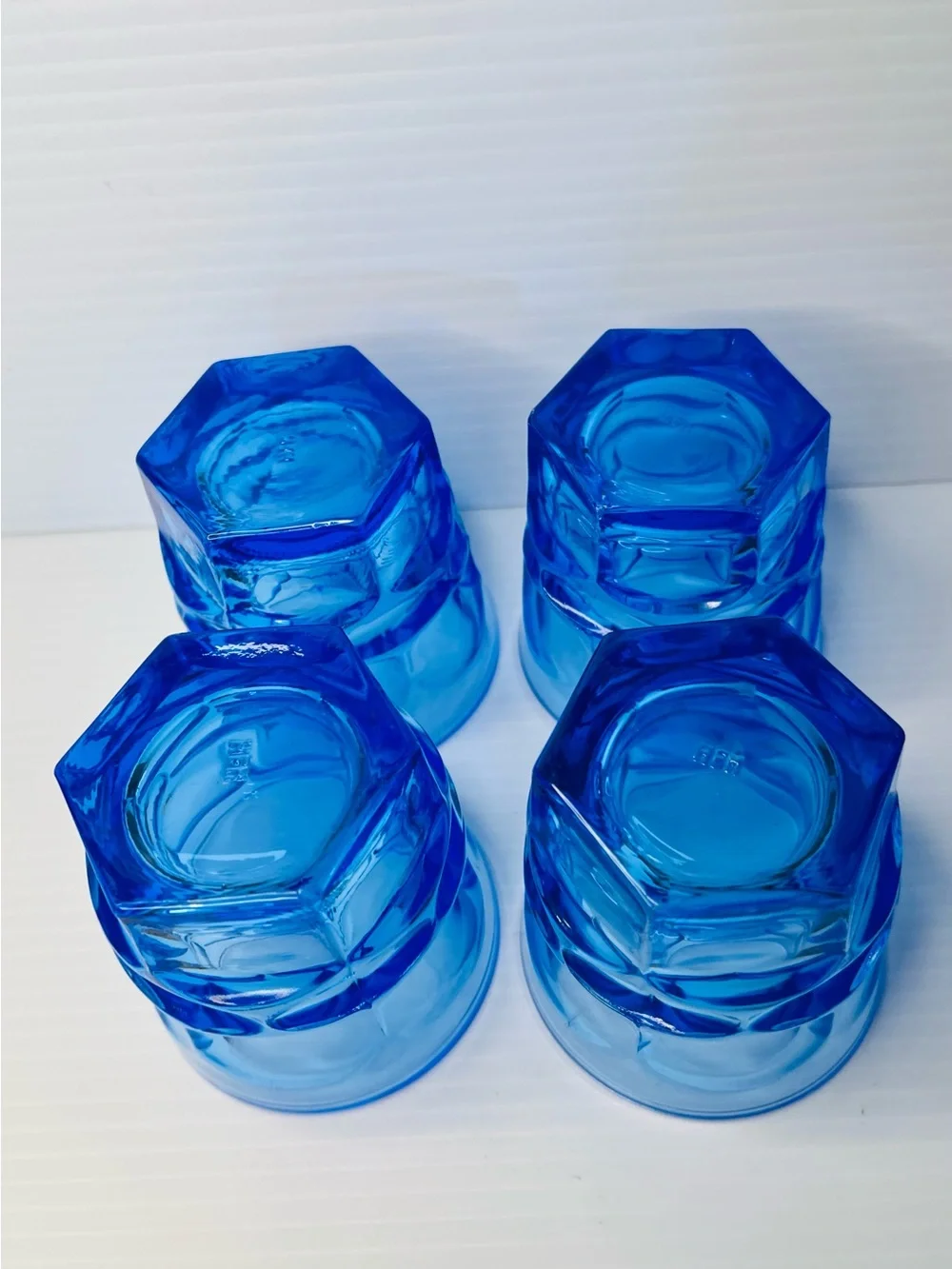 Fostoria | Dining | 4 Fostoria Cobalt Blue Rock Glasses Juice Tumblers ...